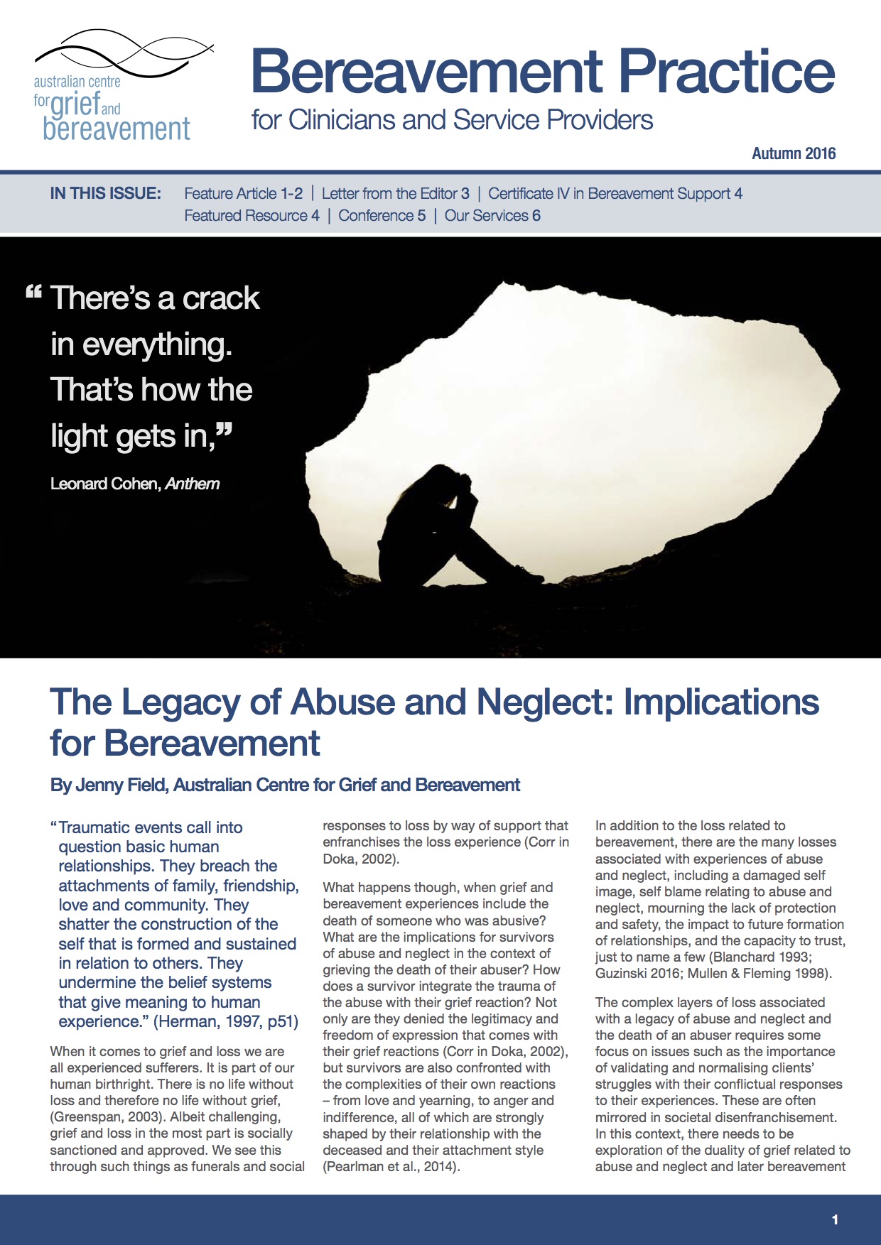 Bereavement Practice for Clinicians & Service Providers Grief Australia