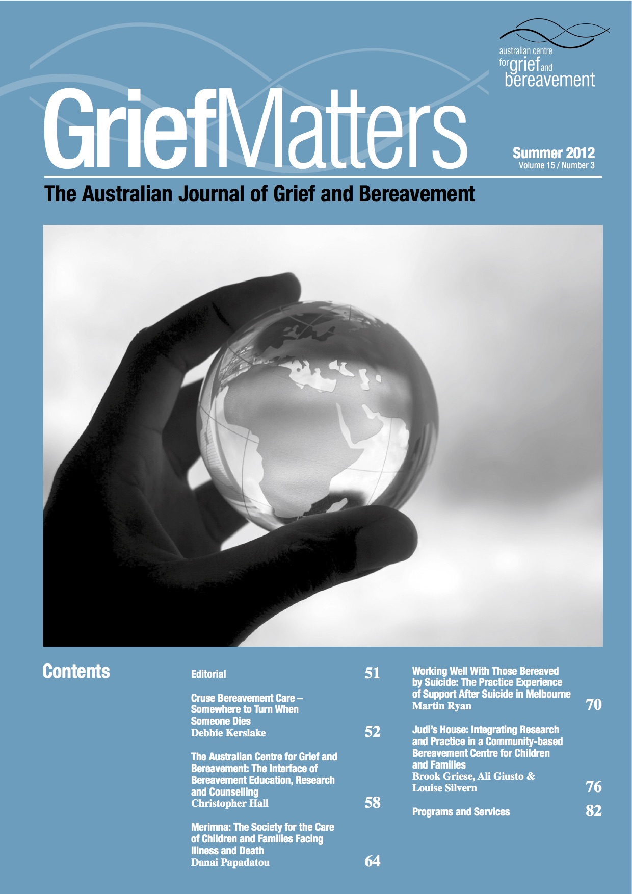 Contribute to Grief Matters Grief Australia